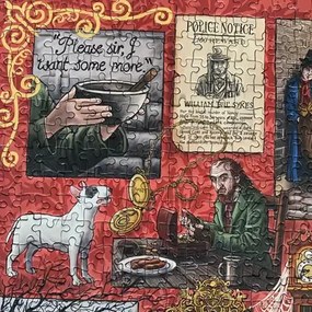 GIBSONS Puzzle Knižní klub: Charles Dickens / 1000 dílků / 68 x 49 cm