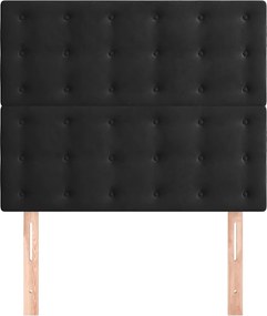 Čelo postele černé 100x5x118/128 cm sametové 3116810