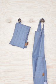 OYOY Zástěra Striped Denim Blue, modrá barva, textil