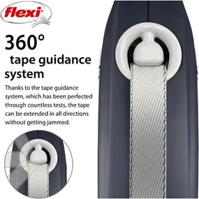 Flexi Comfort Plus L pásek 5m antracitové / Vodítko / samonavíjecí / d