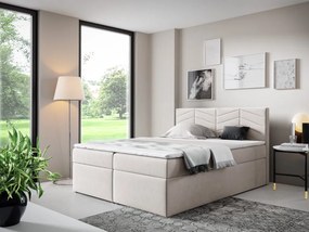 Eka Kontinentální čalouněná postel ANNA - Trinity (200x200 cm) Barva látky Trinity: Světle modrá (Trinity 2322)