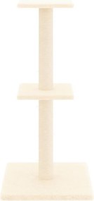 Škrabadlo pro kočky se sisalovými sloupky krémové 73 cm 172034