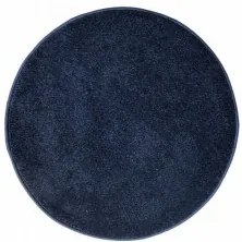 Vopi Kusový koberec Eton Lux tmavě modrý kruh Kruh 100 cm