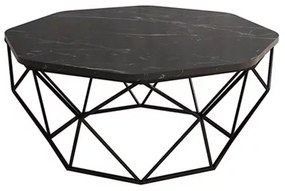 Černý Konferenční stolek Diamond 90 × 90 × 38 cm HANAH HOME