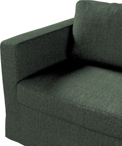 Potah na pohovku IKEA  Karlstad 2-místná , nerozkládací, dlouhý barva zelená látka pletený vzor
