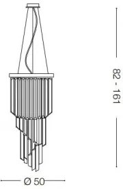 Ideal Lux Závěsné svítidlo CARLTON SP12, ø 50 cm Barva: Chrom