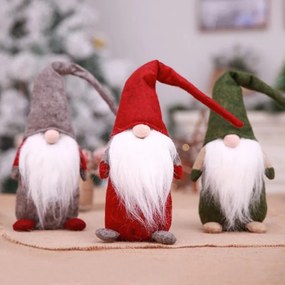 Flamenco Mystique Santa Claus, vánoční trpaslík, 44 cm, plyš, KSN22ZIE