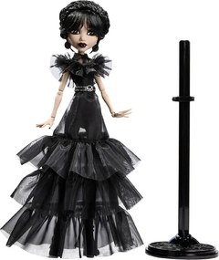 Mattel Monster High X Wednesday Addams v černých šatech Rave’N HXJ03 Vícebarevná