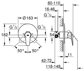 GROHE Start Flow - Páková sprchová baterie, chrom 29116000