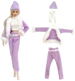 Šatičky pro panenku Barbie - zimní outfit (30 cm) Barva: L