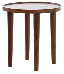 Kulatý odkládací stolek z masivu akácie ø 49 cm Qiano – Light &amp; Living