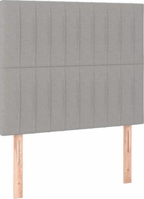 Box spring postel s matrací světle šedá 120x190 cm textil 3270418