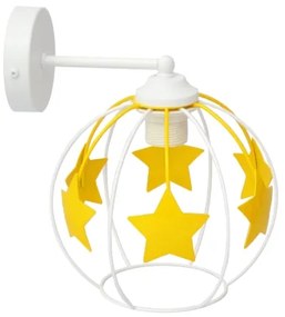 Dětská nástěnná lampa STARS 1xE27/15W/230V žlutá/bílá