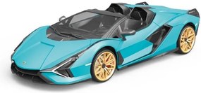 Rc auto siva rc auto lamborghini sian 1:12 modrá metalíza, proporcionální rtr led 2,4ghz