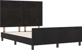 Postel s boxspringem s čelo Černá 140 x 190 cm samet 3344941