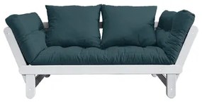 sofa BEAT by Karup - 73*162 cm white (bílá) + futon petrol blue 757