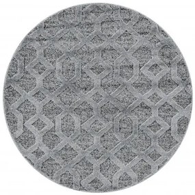 Ayyildiz, Kusový koberec Pisa 4702 Grey kruh, 120x120 (průměr) kruh, šedá, ložnice