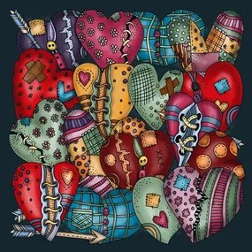 CURIOSI Čtvercové puzzle Palapeli: Srdce / 251 dílků / 28 x 28 cm