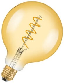 LED žárovka Vintage 1906 E27 OSRAM 4W (28W) teplá bílá (2000K) Retro Filament Gold Globe125 stmívatelná