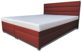 Manželská postel 180 cm Rebeka (s pružinovými matracemi) (bordovo-červená). 1030929