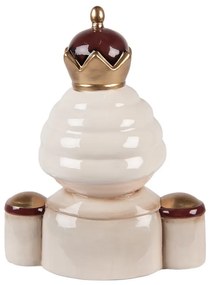 Béžová keramická dekorace Louskáček Nutcracker ChrisMs - 17*12*23 cm