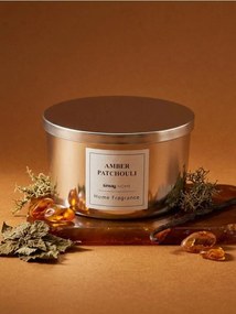 Sinsay - Svíčka se třemi knoty Amber Patchouli - sříbrná