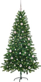 Vánoční stromeček s 150 LED diodami s stojanem Zelená 150 cm PE 3396320