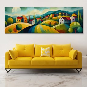 Obraz na plátně - Vesnička Alermo se probouzí FeelHappy.cz Velikost obrazu: 120 x 40 cm