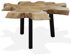 Konferenční stolek pravé teakové dřevo 80 x 70 x 38 cm - Default Title