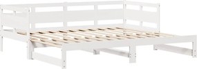 Válenda s přistýlkou a zásuvkami bez matrace bílá 90x200 cm 3302232