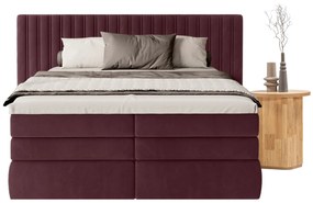 Dvoulůžková kontinentální postel Minola 160x200 bordó