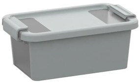 Plastový úložný box Bi Box s víkem XS šedá