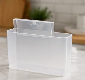 polička na potraviny, úložný box, plast, 6,5x12x4,5 cm, průhledná, Dekorino DP20260004