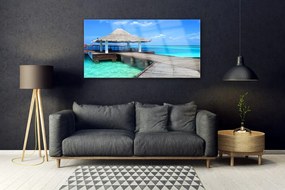 akrylový obraz Moře Most Architektura 120x60 cm