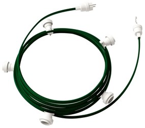 creative cables Hotový světelný řetěz LUMET 7,5 m je sestavený z 5 bílých objímek, háčku a zástrčky Barva kabelu: Růžová - CM16
