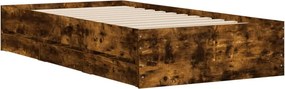 Rám postele se zásuvkami kouřový dub 90x200 cm kompozitní dřevo 3207298