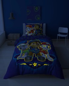 Svítící povlečení PAW PATROL Team logo modré Rozměr povlečení: 70 x 80 cm | 140 x 200 cm