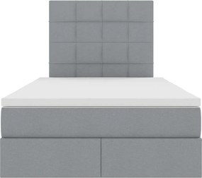 Postel s úložným prostorem a matrací Světle šedá 120 x 200 cm 3371772