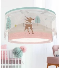 Dalber 61276 - Dětské stropní svítidlo LOVING DEER 2xE27/15W/230V