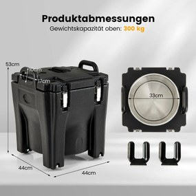 Costway 30 L Cool Box Izolovaný box s kolečky s brzdami Stohovatelný termobox
