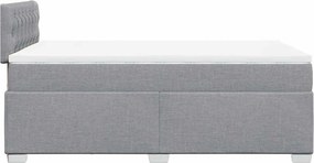 Box spring postel s matrací světle šedá 120x190 cm textil 3285834