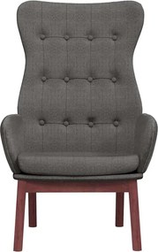 Relaxační židle tmavě šedá textil 341269