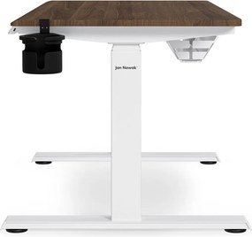 Elektrický stůl s nastavitelnou výškou ergonomický bílý/ořech,1200x600 mm: ARIA