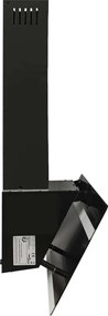 vidaXL Nástěnná digestoř 90 cm ocel a tvrzené sklo [51669] Barva: Černá