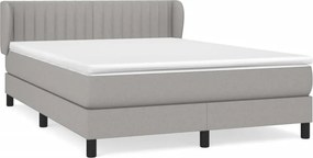 Box spring postel s matrací světle šedá 140 x 200 cm textil 3126405