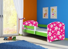 Dětská postel - Růžová sedmikráska 2 180x80 cm zelená
