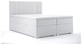 Kontinentální postel 180 cm Morcano (bílá ekokůže) (s úložným prostorem). 1044270