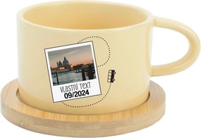 Personalizovaný keramický hrníček "MAKRONKA" s fotkou a cestovatelským motivem