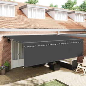 Stahovací markýza Antracit 500 × 300 cm Polyester a hliník 3331218