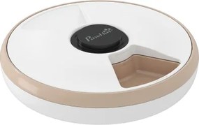 PawHut automatický krmný přístroj pro domácí zvířata 6 porcí 31,5 x 31,5 x 8,3 cm bílý